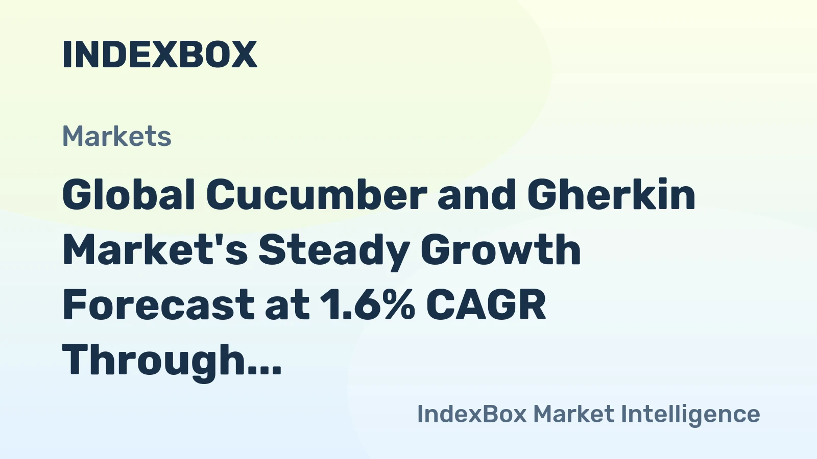 Global Cucumber and Gherkin Market's Steady Growth Forecast at 1.6% CAGR Through 2035