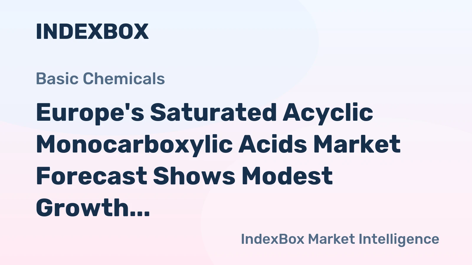 Europe's Saturated Acyclic Monocarboxylic Acids Market Forecast Shows Modest Growth with 2% CAGR in Value Through 2035