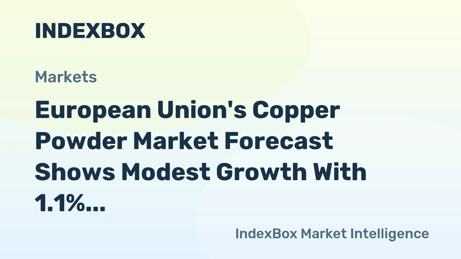 European Union's Copper Powder Market Forecast Shows Modest Growth With 1.1% CAGR Through 2035