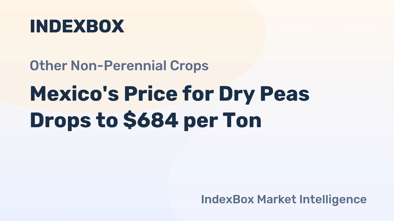 Mexico's Price for Dry Peas Drops to $684 per Ton