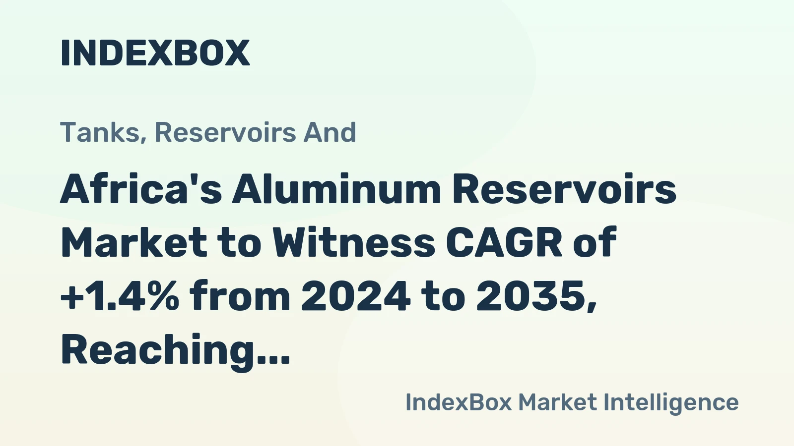 Africa's Aluminum Reservoirs Market to Witness CAGR of +1.4% from 2024 to 2035, Reaching $366M by 2035