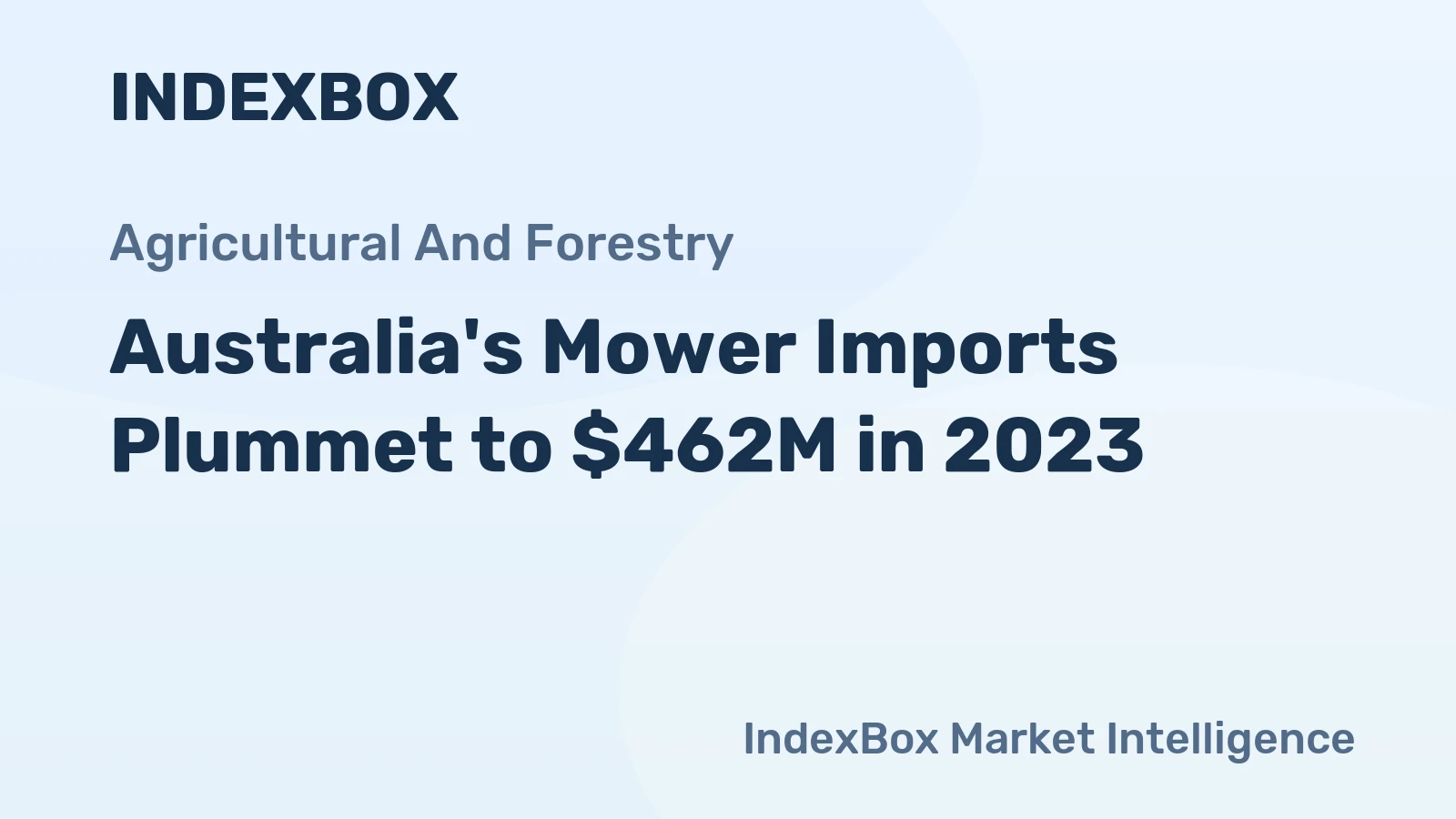 Australia's Mower Imports Plummet to $462M in 2023