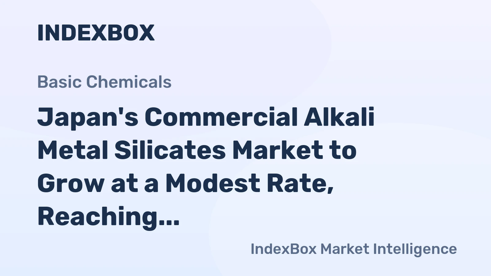 Japan's Commercial Alkali Metal Silicates Market to Grow at a Modest Rate, Reaching $1.9B by 2035