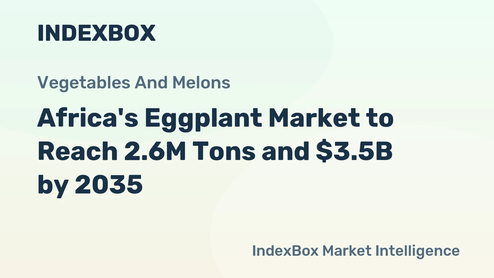 Africa's Eggplant Market to Reach 2.6M Tons and $3.5B by 2035