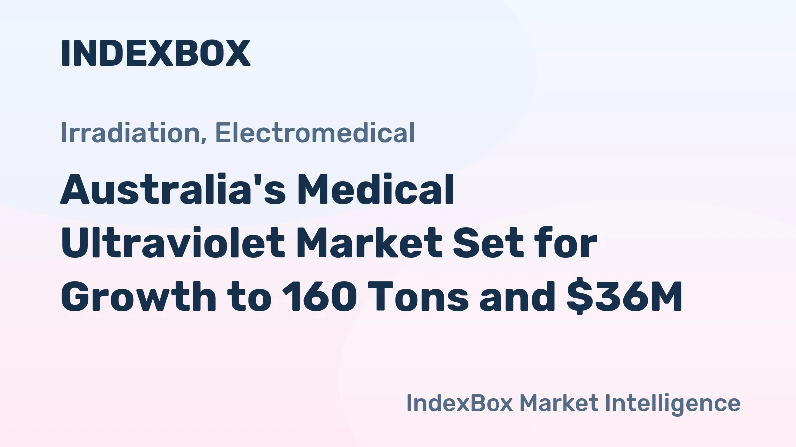 Australia's Medical Ultraviolet Market Set for Growth to 160 Tons and $36M