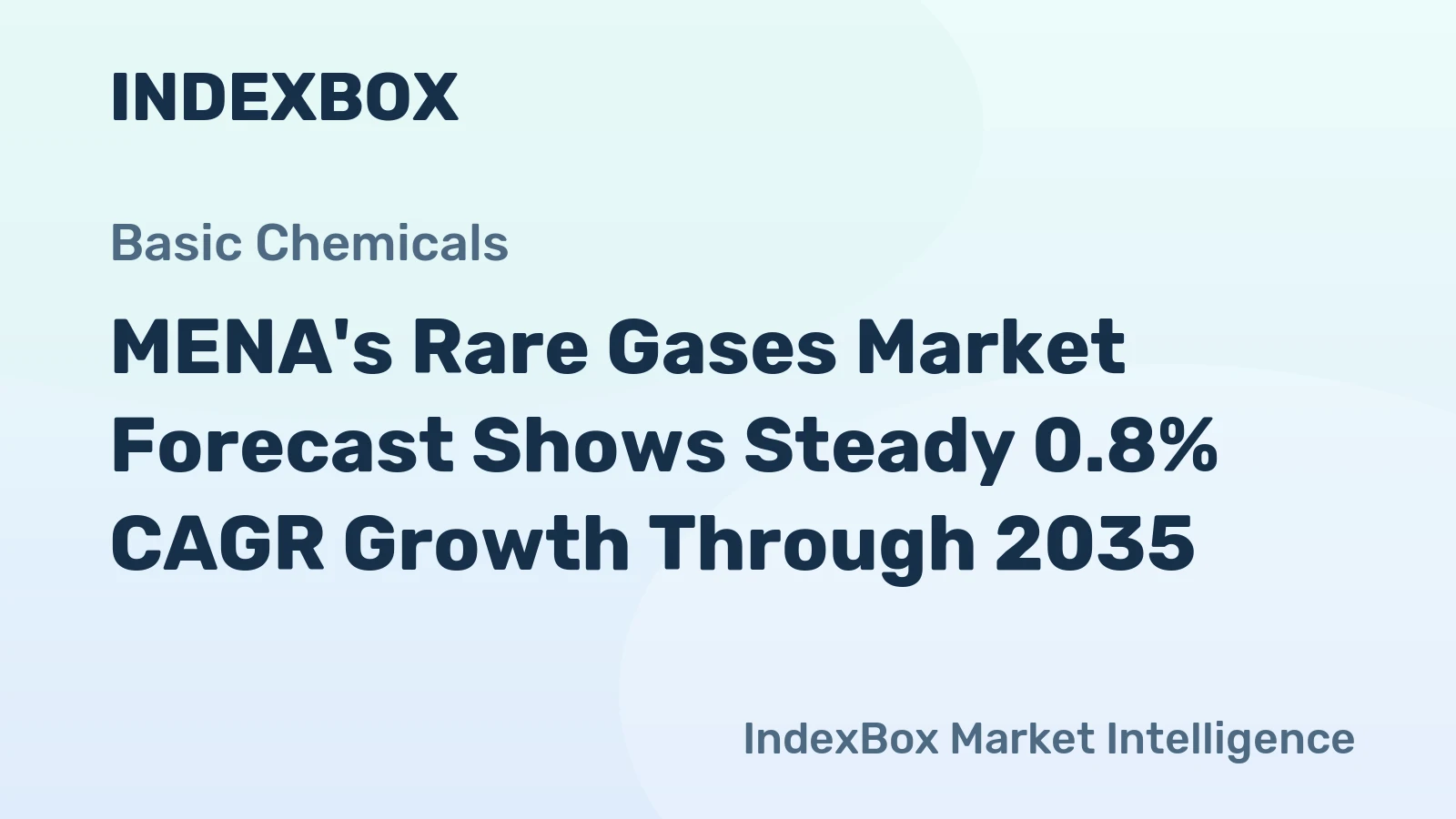 MENA's Rare Gases Market Forecast Shows Steady 0.8% CAGR Growth Through 2035