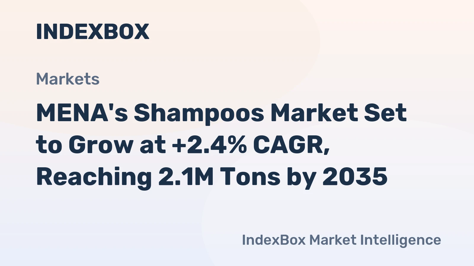 MENA's Shampoos Market Set to Grow at +2.4% CAGR, Reaching 2.1M Tons by 2035
