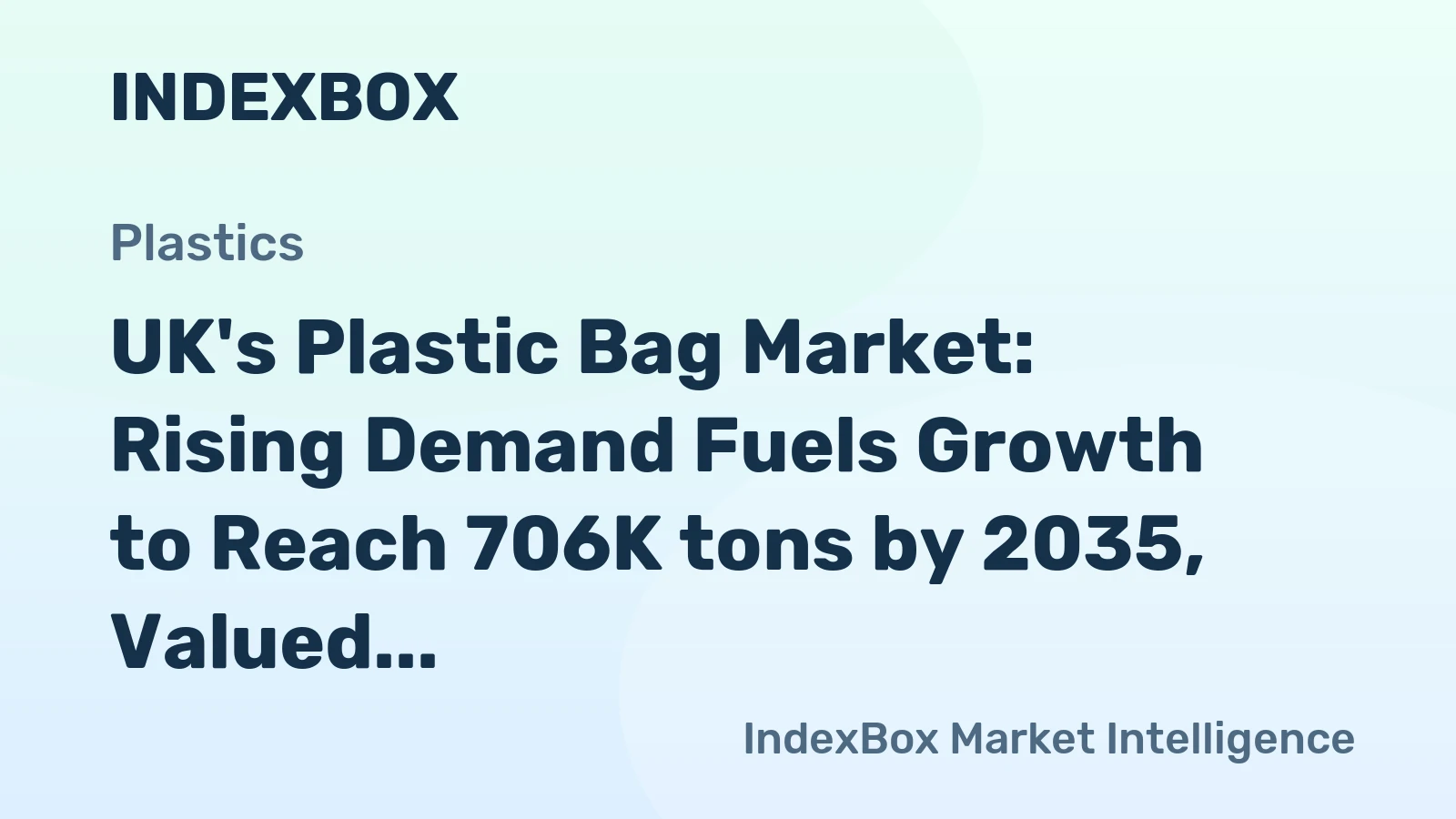 UK's Plastic Bag Market: Rising Demand Fuels Growth to Reach 706K tons by 2035, Valued at $3.9B