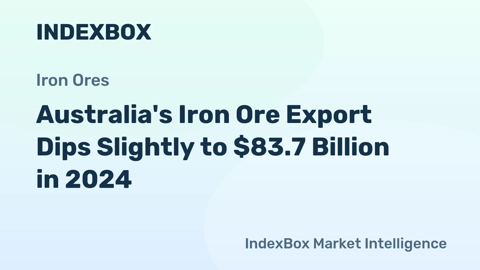 Australia's Iron Ore Export Dips Slightly to $83.7 Billion in 2024