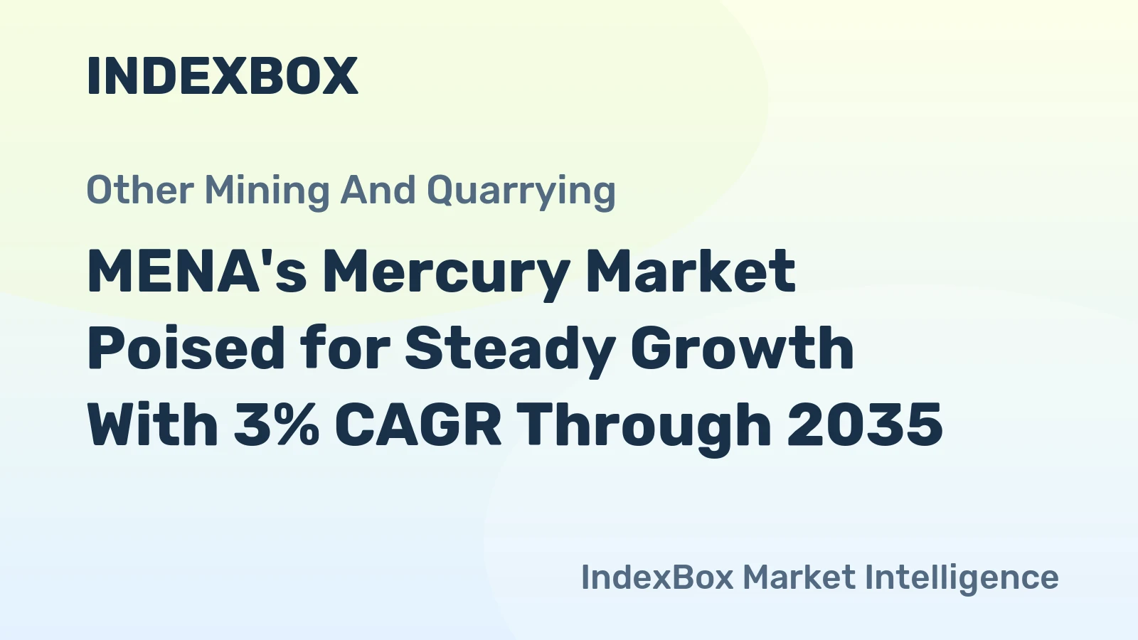 MENA's Mercury Market Poised for Steady Growth With 3% CAGR Through 2035