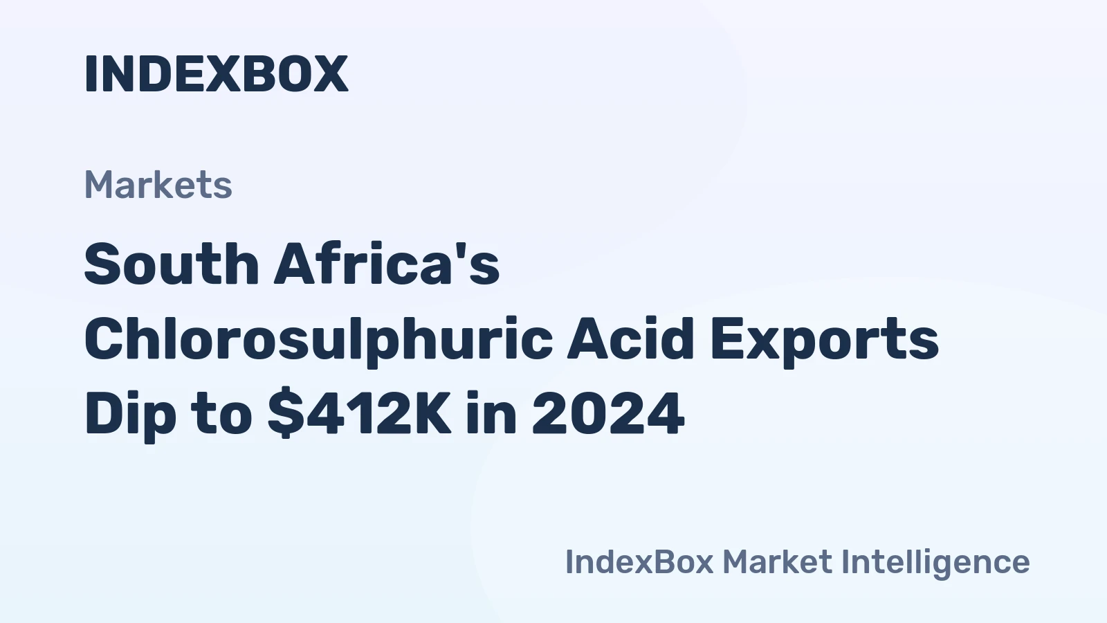South Africa's Chlorosulphuric Acid Exports Dip to $412K in 2024