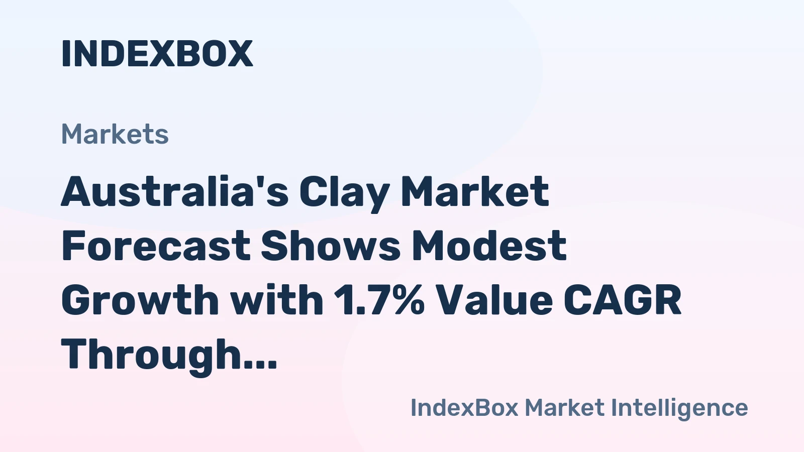 Australia's Clay Market Forecast Shows Modest Growth with 1.7% Value CAGR Through 2035