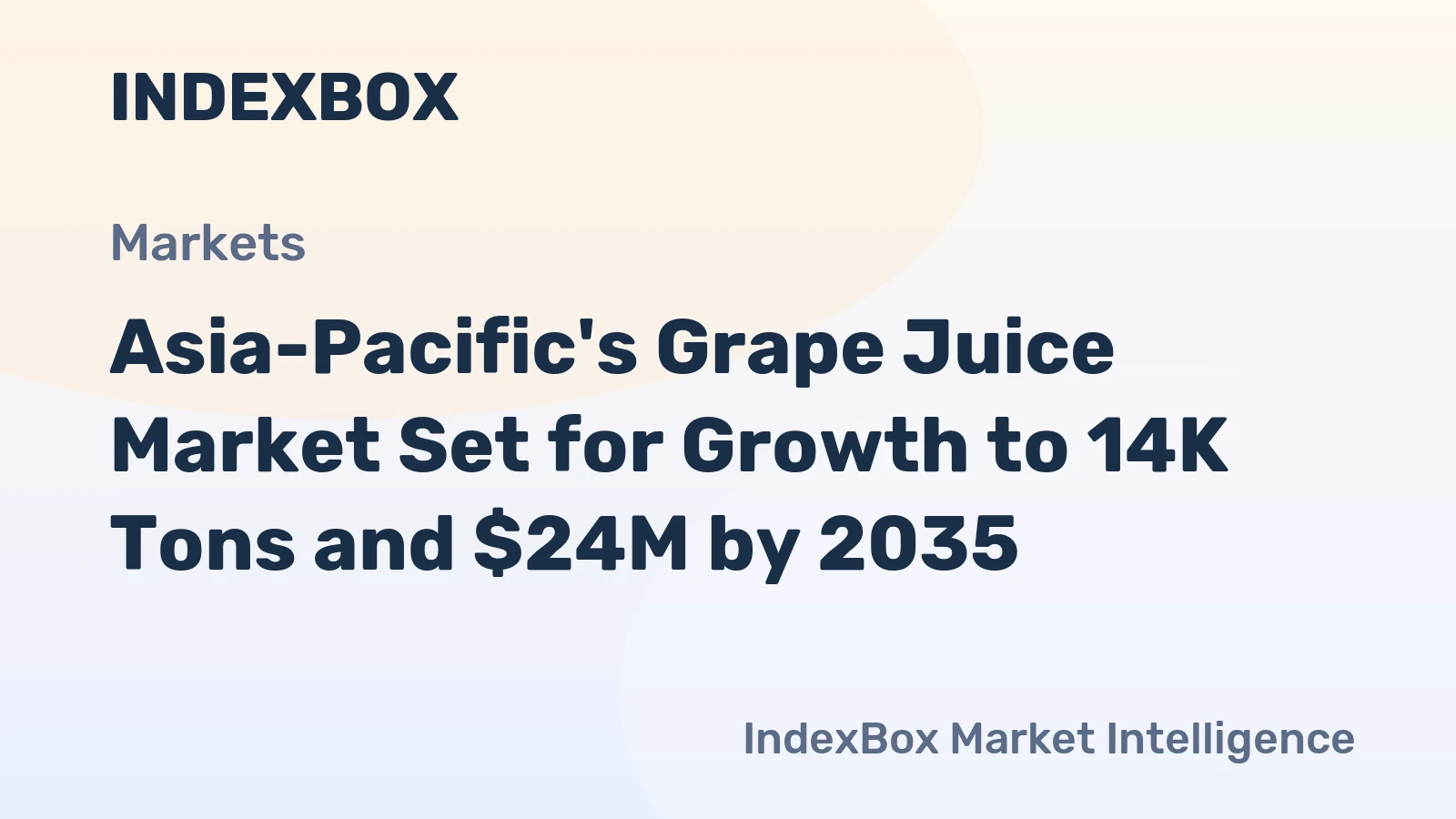 Asia-Pacific's Grape Juice Market Set for Growth to 14K Tons and $24M by 2035
