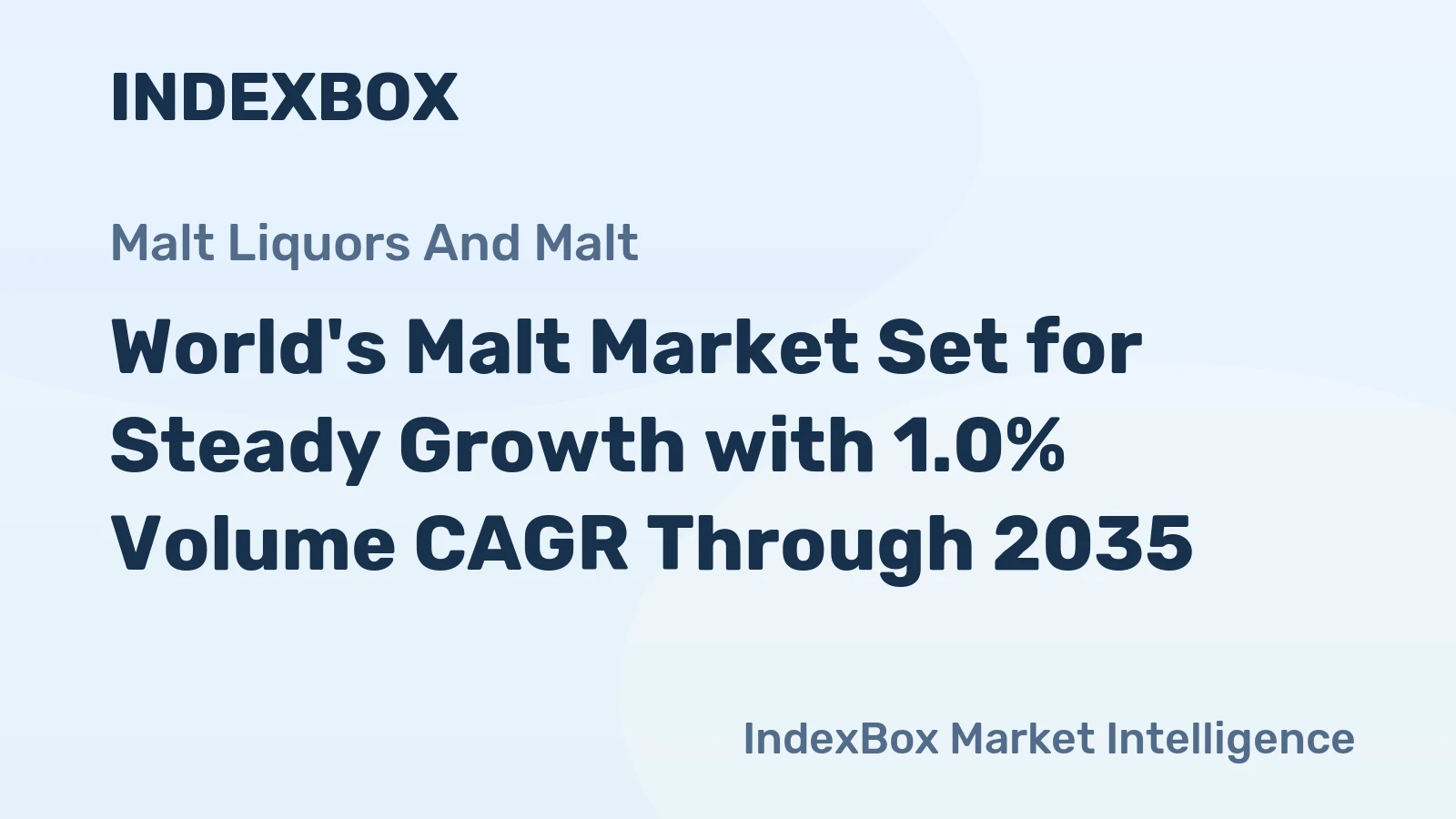 World's Malt Market Set for Steady Growth with 1.0% Volume CAGR Through 2035
