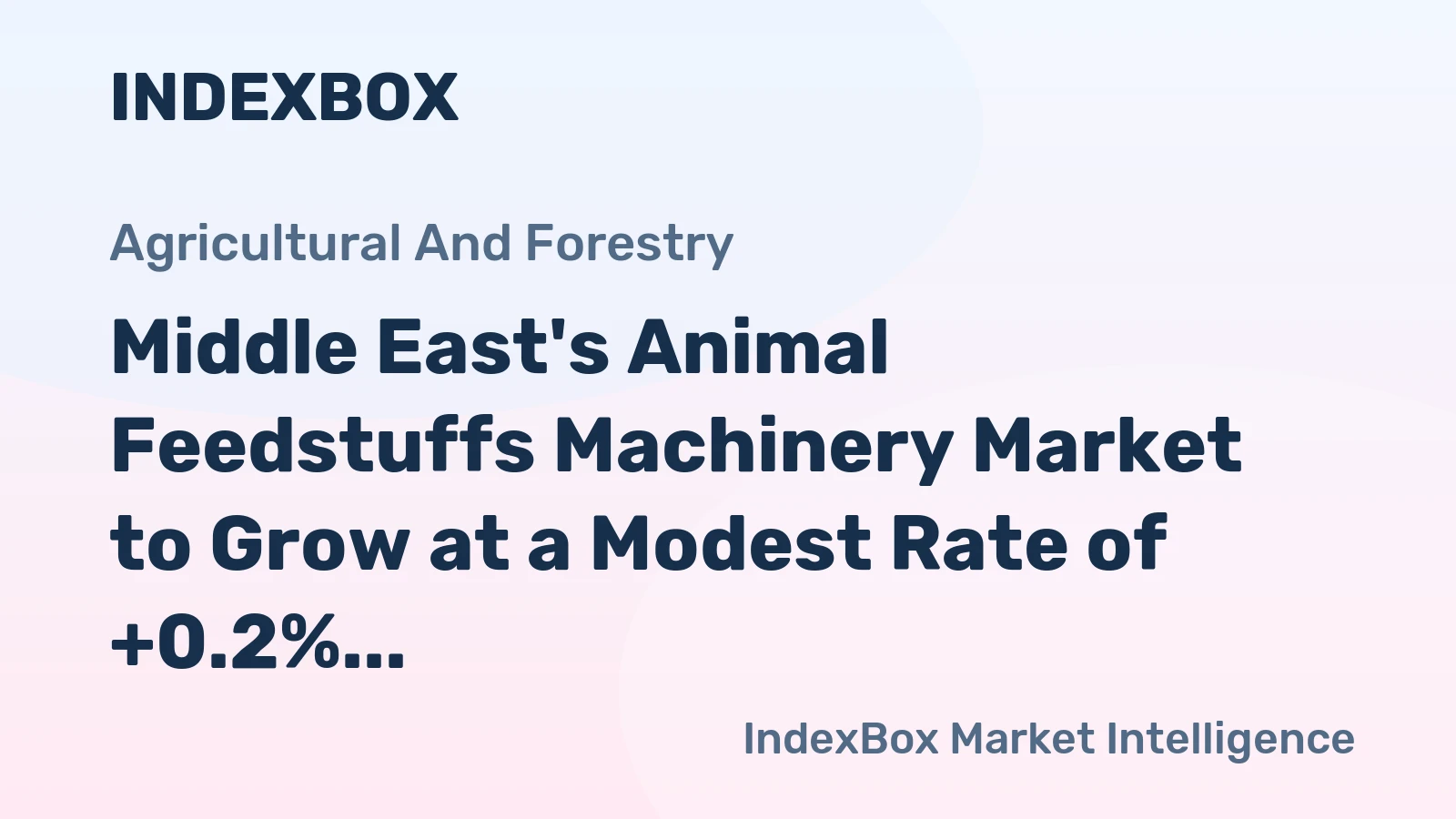 Middle East's Animal Feedstuffs Machinery Market to Grow at a Modest Rate of +0.2% CAGR, Reaching $240M by 2035