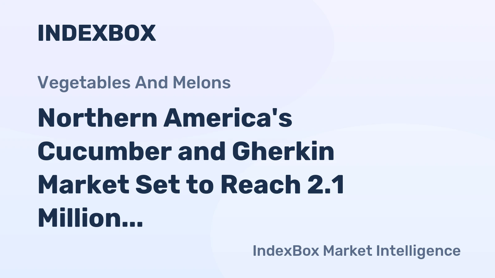 Northern America's Cucumber and Gherkin Market Set to Reach 2.1 Million Tons and $2.8 Billion by 2035