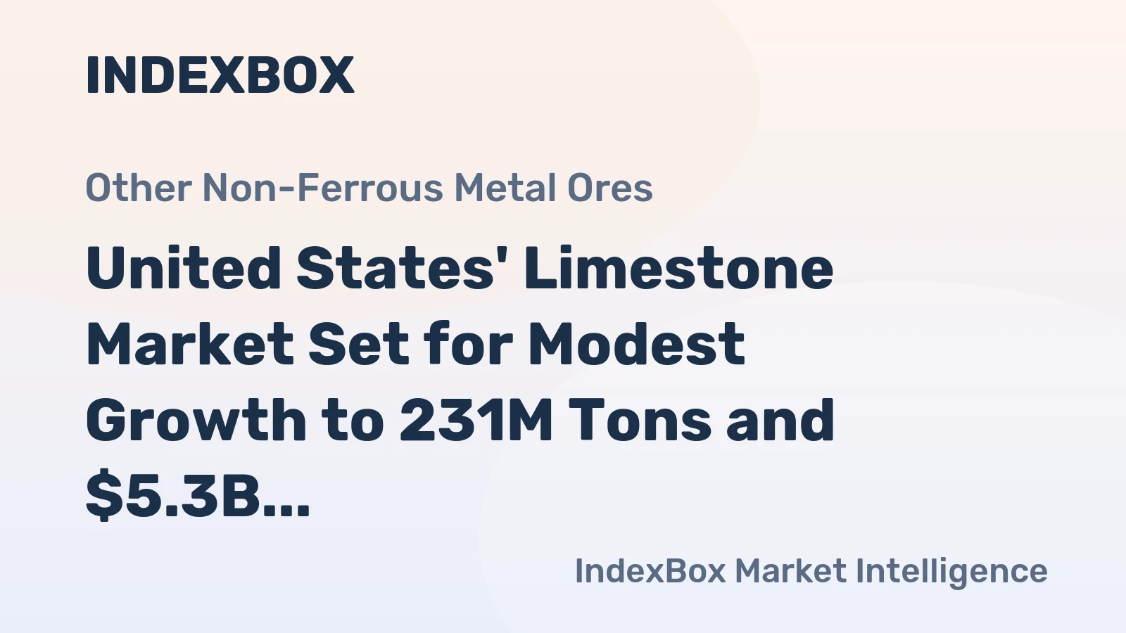 United States' Limestone Market Set for Modest Growth to 231M Tons and $5.3B