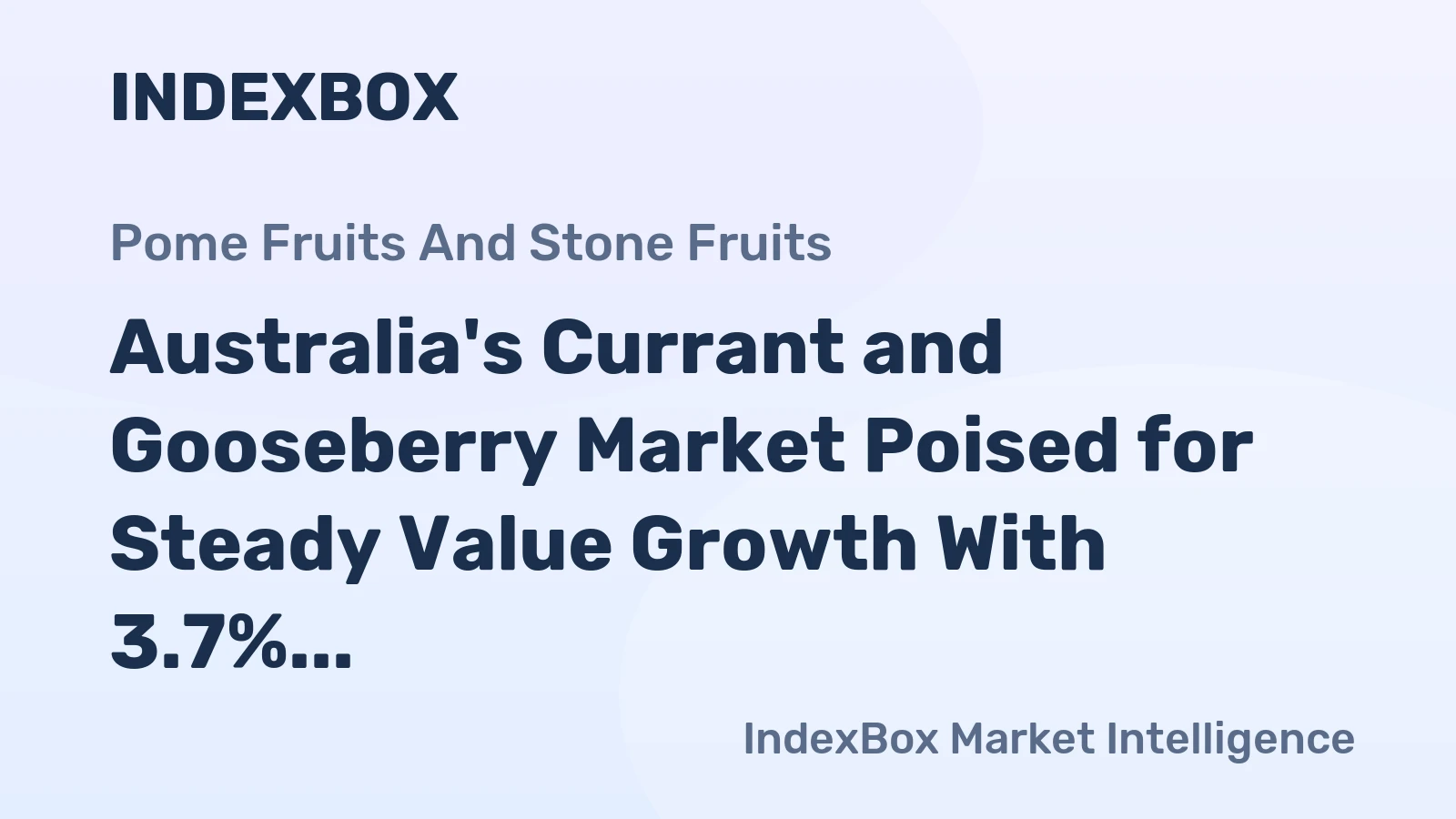 Australia's Currant and Gooseberry Market Poised for Steady Value Growth With 3.7% CAGR Through 2035