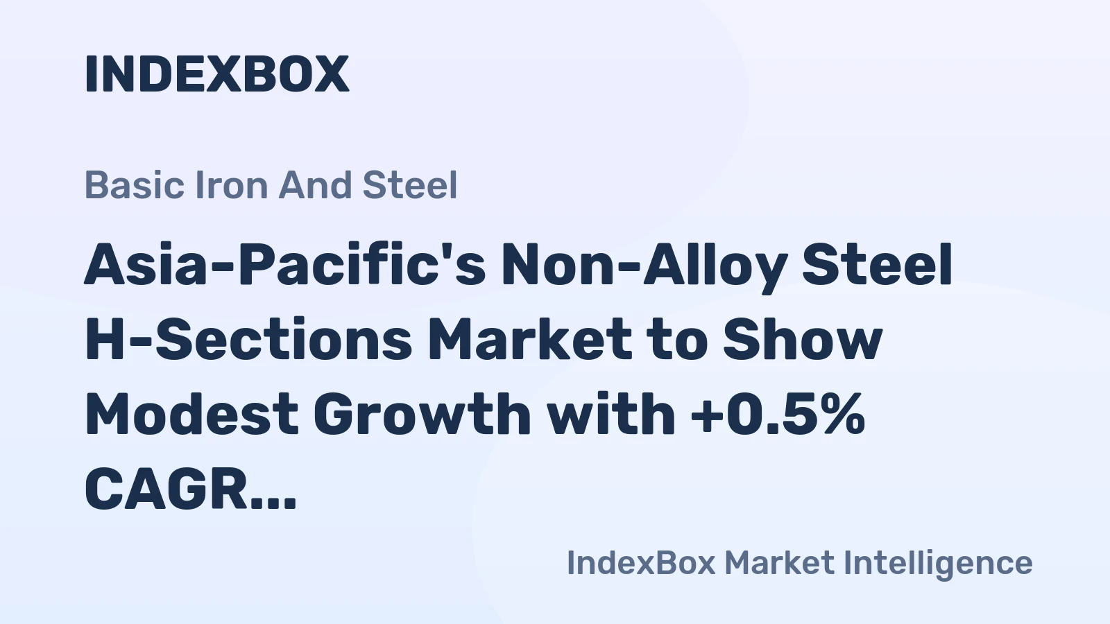 Asia-Pacific's Non-Alloy Steel H-Sections Market to Show Modest Growth with +0.5% CAGR