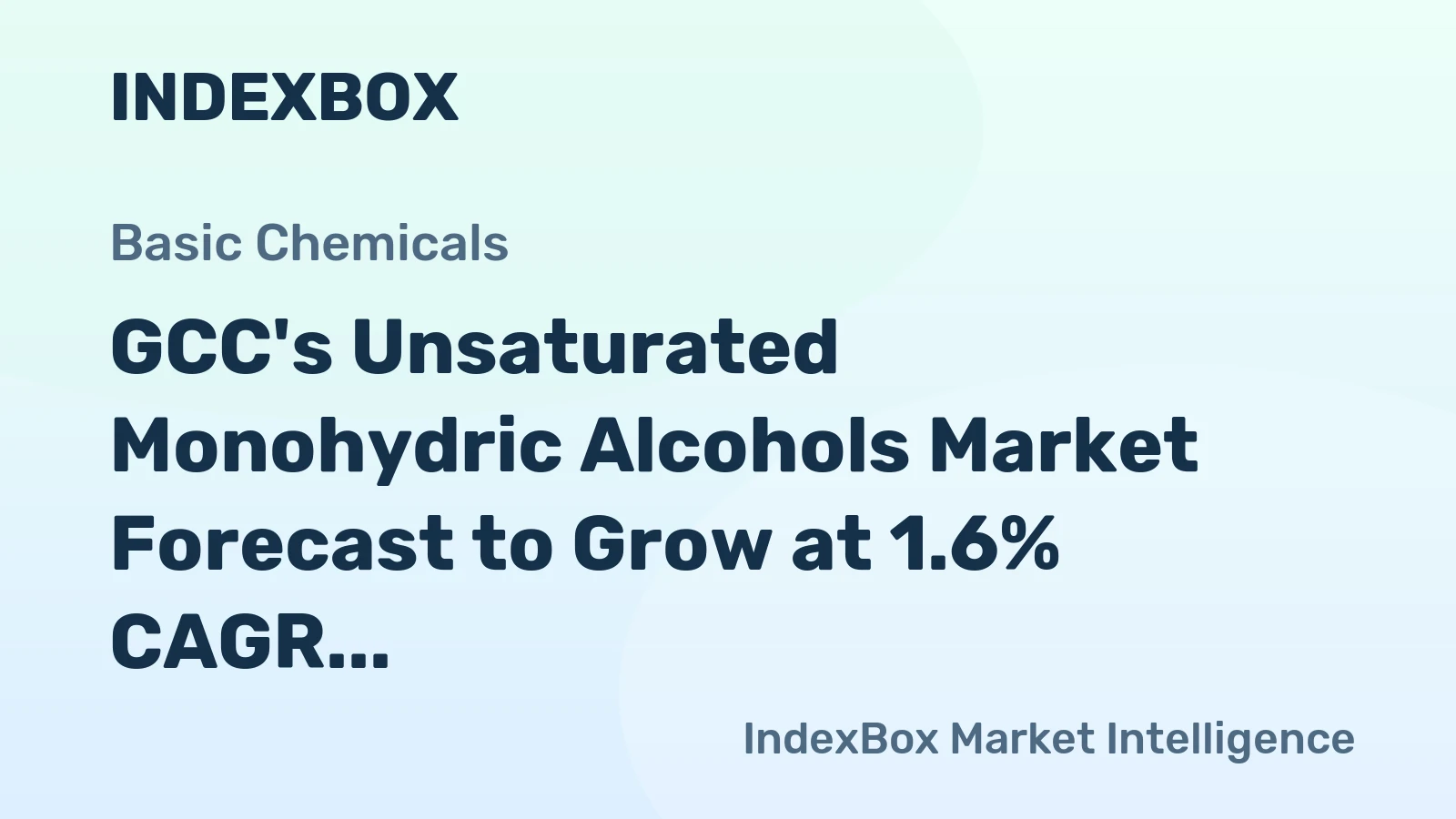 GCC's Unsaturated Monohydric Alcohols Market Forecast to Grow at 1.6% CAGR Through 2035