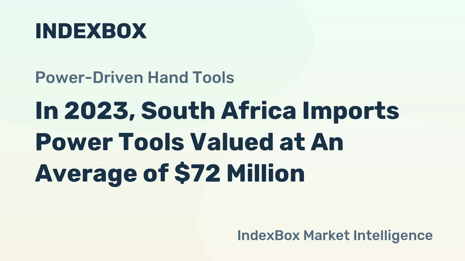 In 2023, South Africa Imports Power Tools Valued at An Average of $72 Million