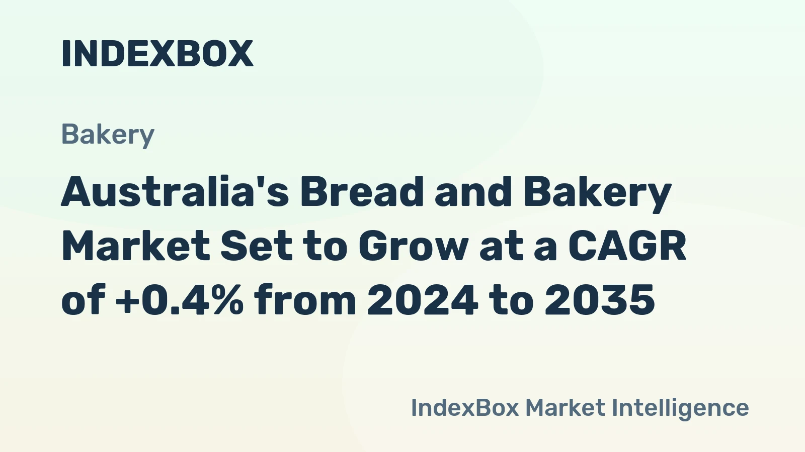 Australia's Bread and Bakery Market Set to Grow at a CAGR of +0.4% from 2024 to 2035