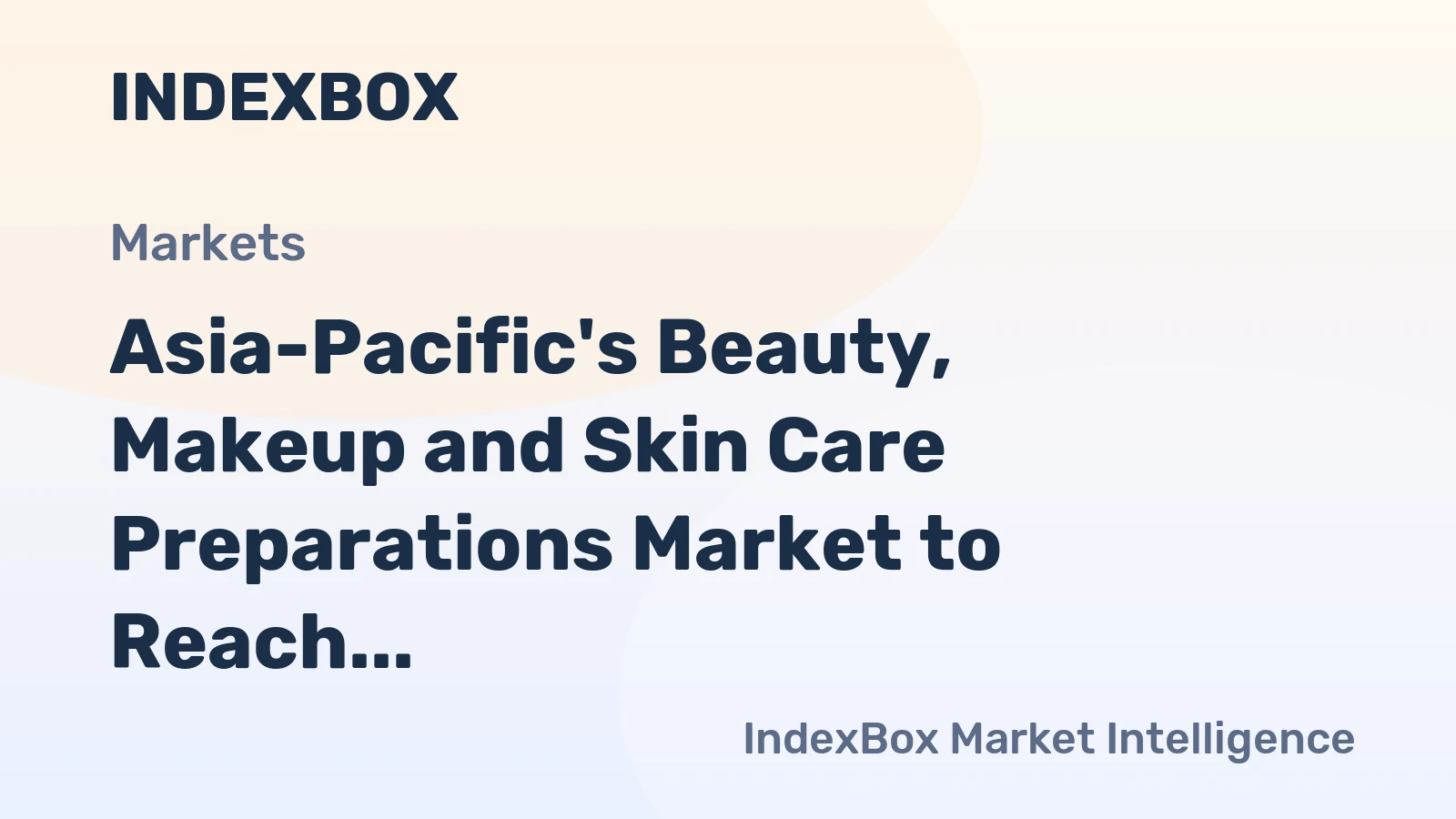 Asia-Pacific's Beauty, Makeup and Skin Care Preparations Market to Reach 2.9M Tons and $45.2B by 2035