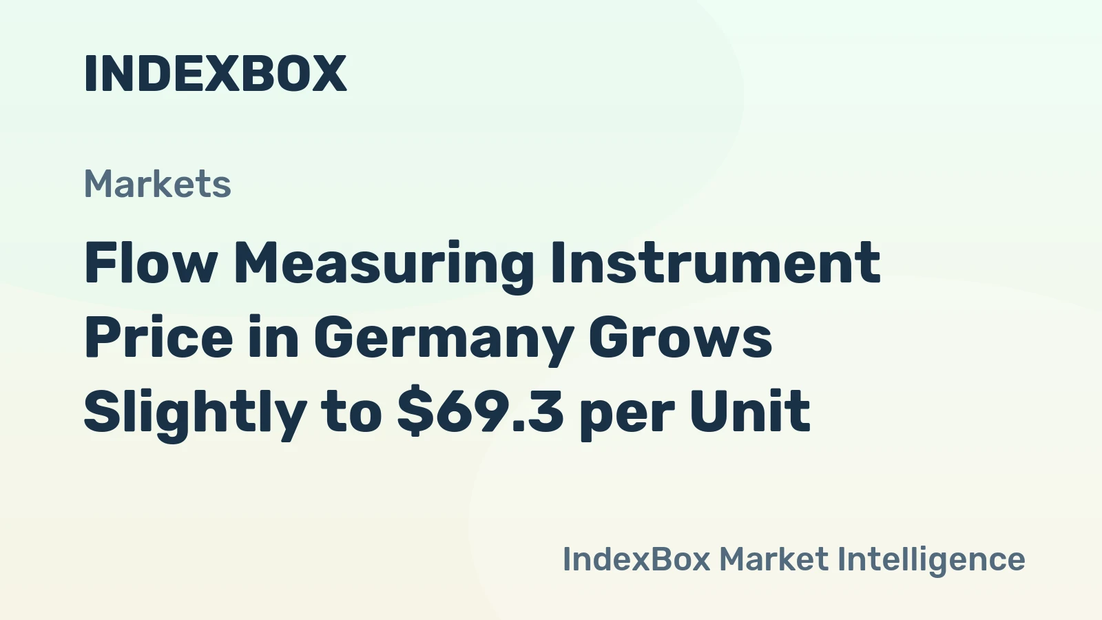 Flow Measuring Instrument Price in Germany Grows Slightly to $69.3 per Unit