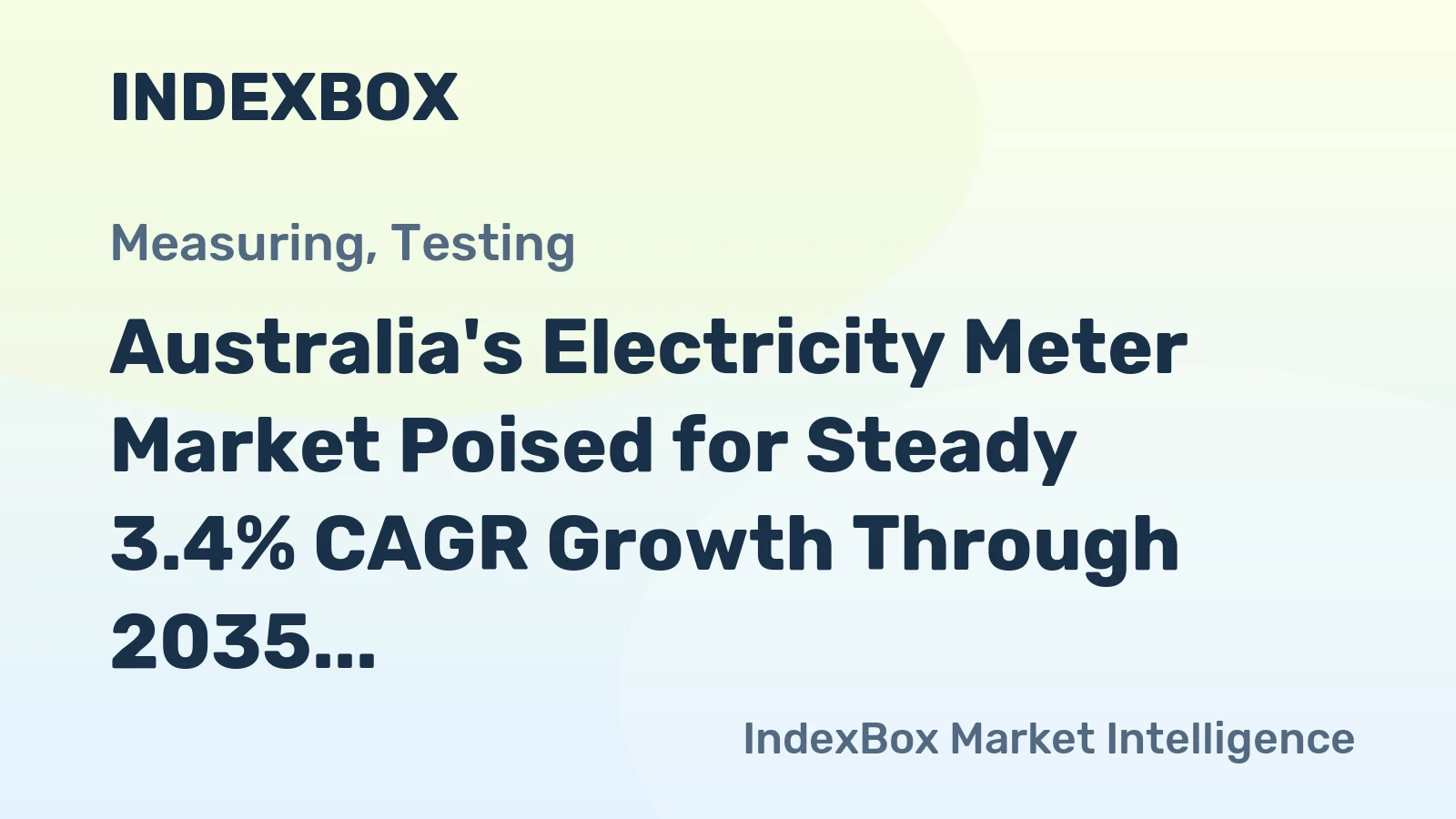 Australia's Electricity Meter Market Poised for Steady 3.4% CAGR Growth Through 2035