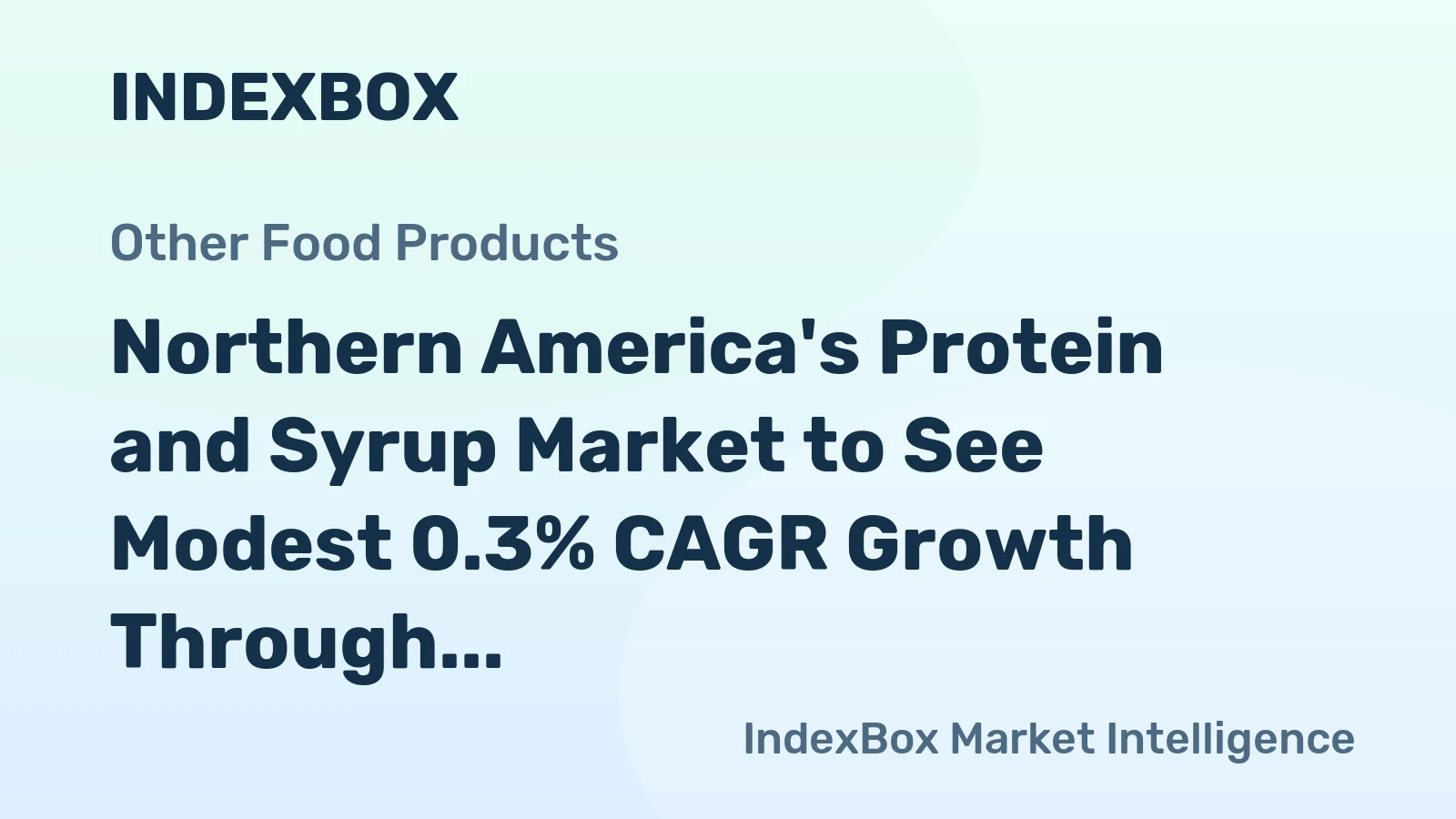 Northern America's Protein and Syrup Market to See Modest 0.3% CAGR Growth Through 2035