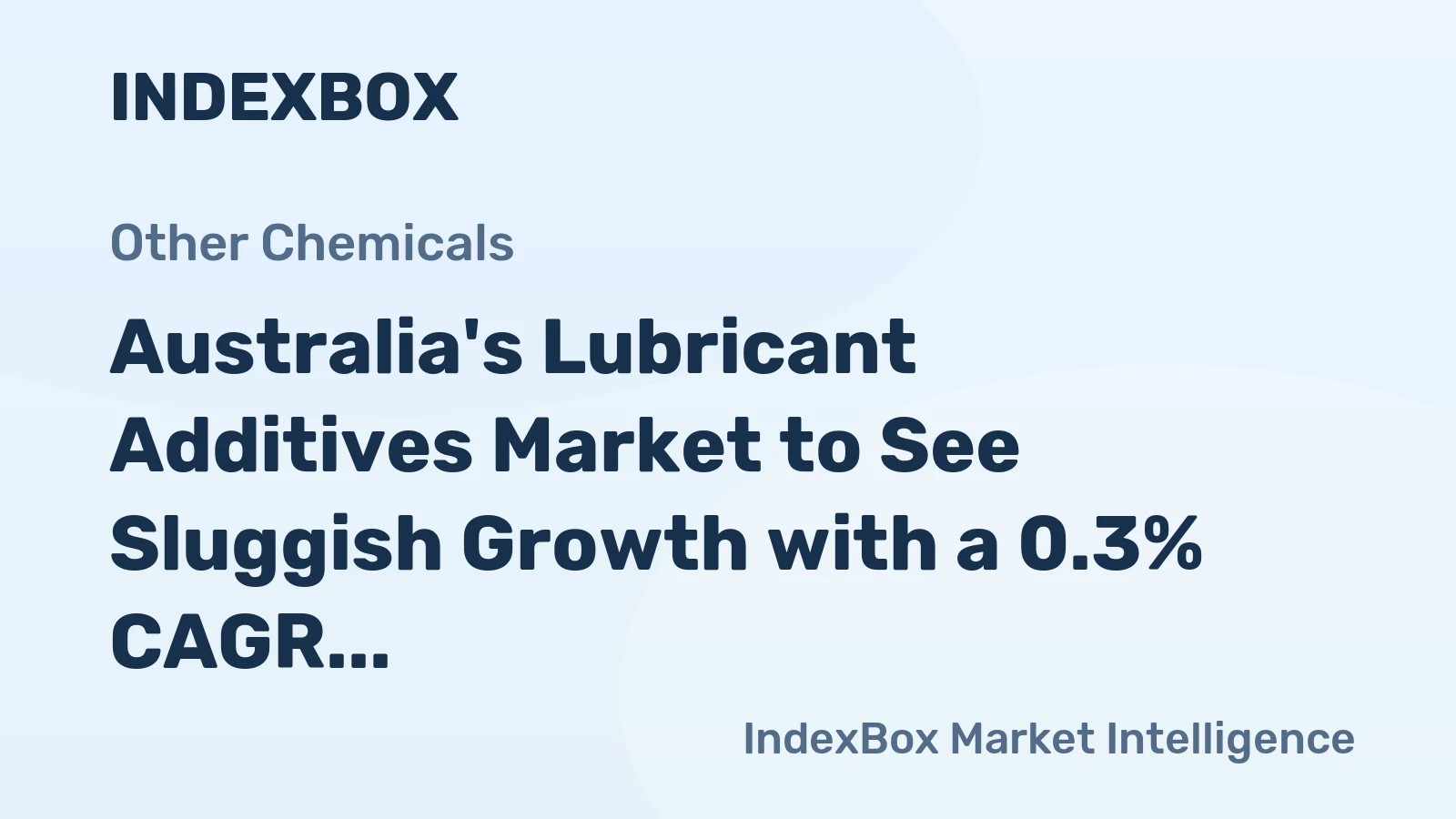 Australia's Lubricant Additives Market to See Sluggish Growth with a 0.3% CAGR Through 2035