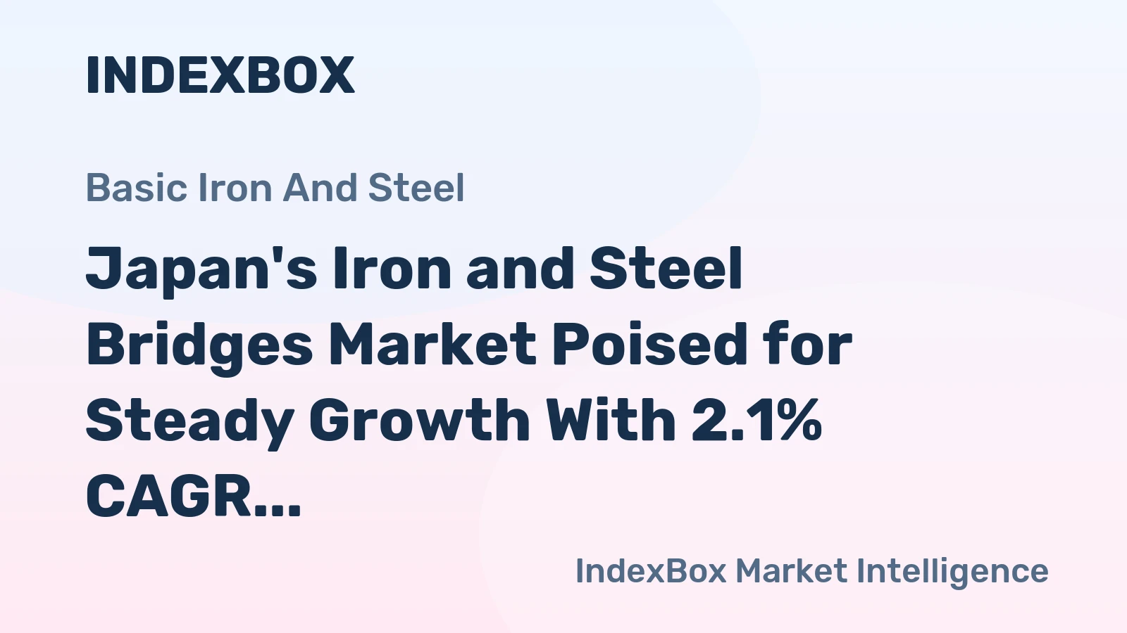 Japan's Iron and Steel Bridges Market Poised for Steady Growth With 2.1% CAGR in Value Through 2035