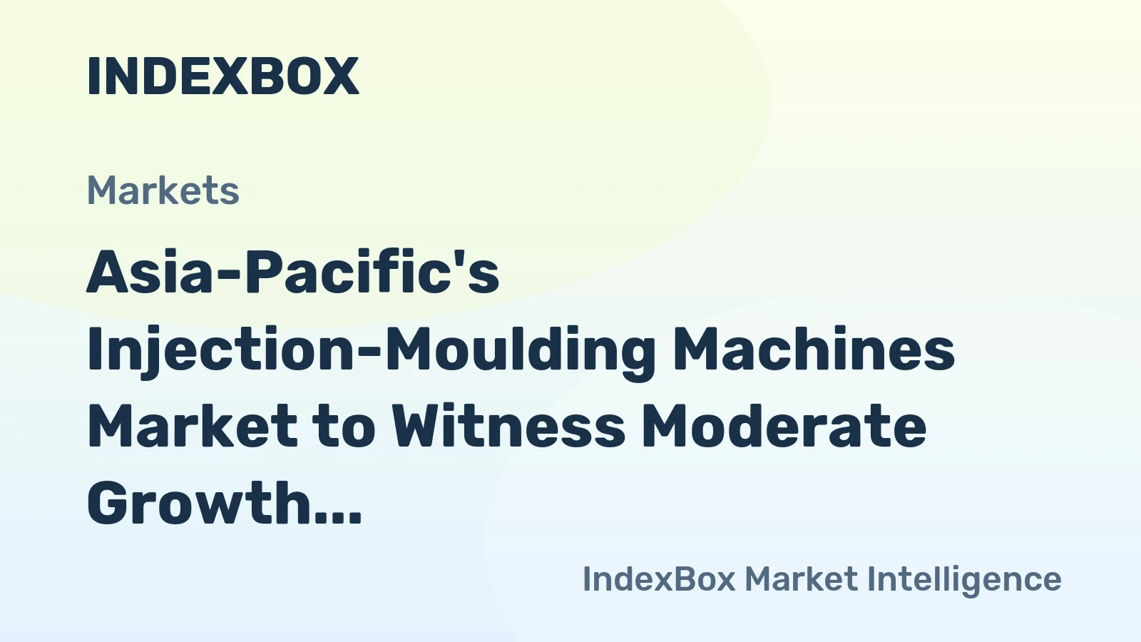 Asia-Pacific's Injection-Moulding Machines Market to Witness Moderate Growth with +1.5% CAGR by 2035