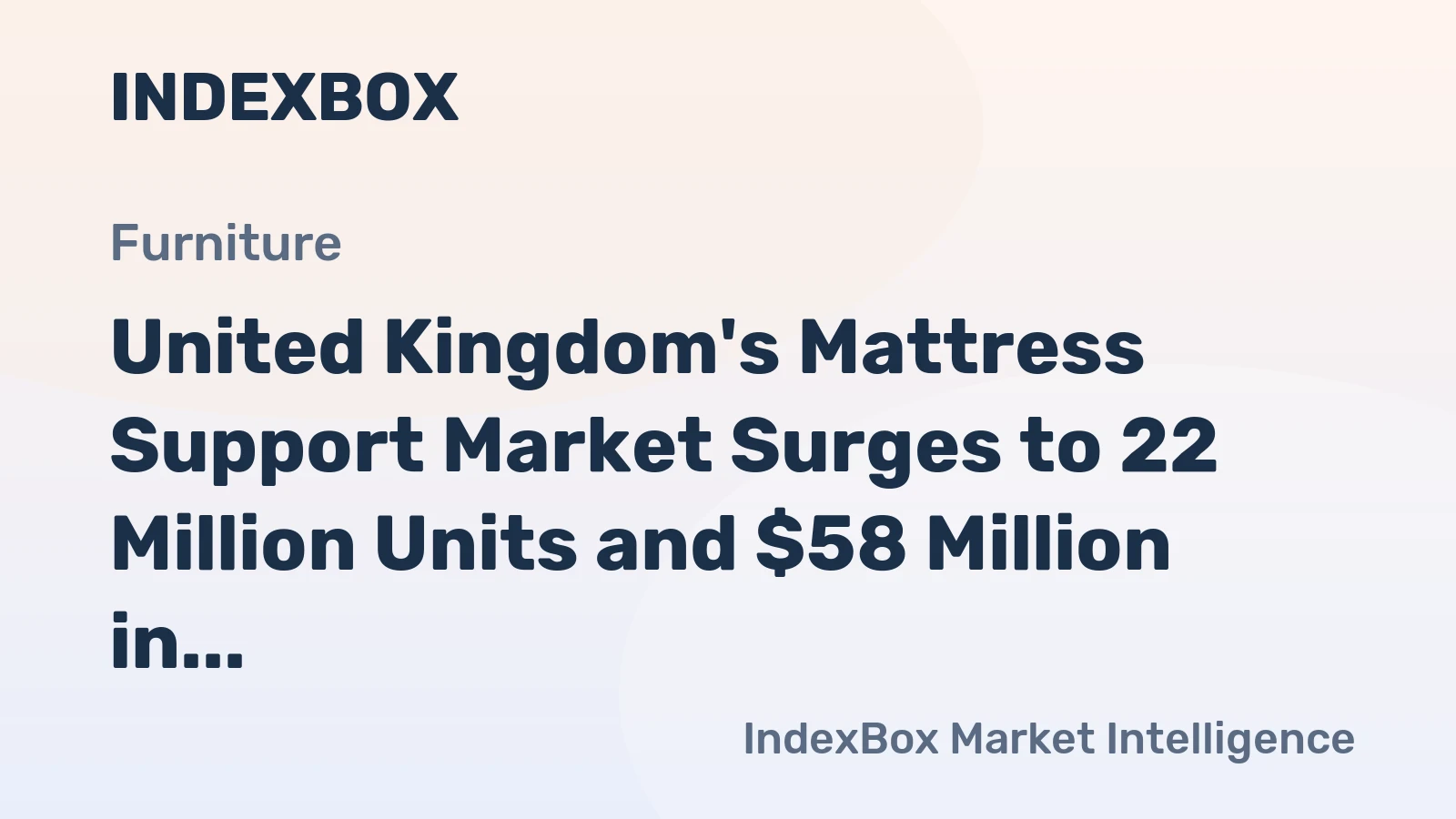 United Kingdom's Mattress Support Market Surges to 22 Million Units and $58 Million in Value
