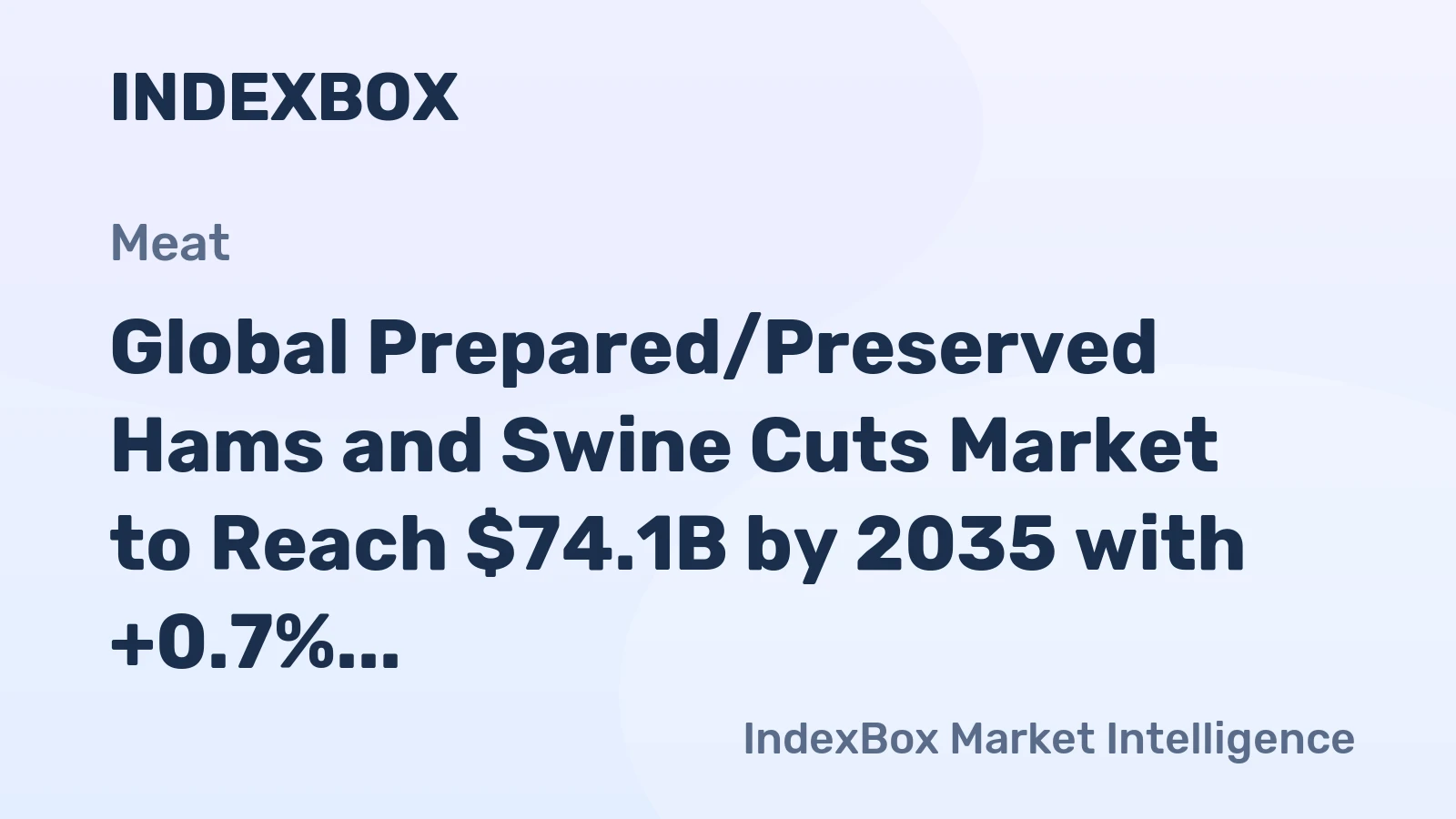 Global Prepared/Preserved Hams and Swine Cuts Market to Reach $74.1B by 2035 with +0.7% CAGR