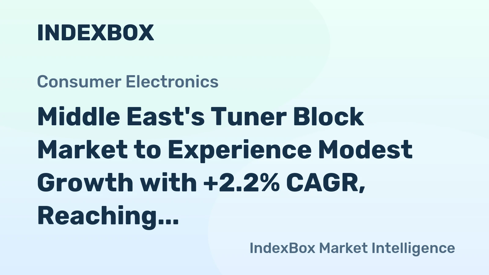 Middle East's Tuner Block Market to Experience Modest Growth with +2.2% CAGR, Reaching $769M by 2035