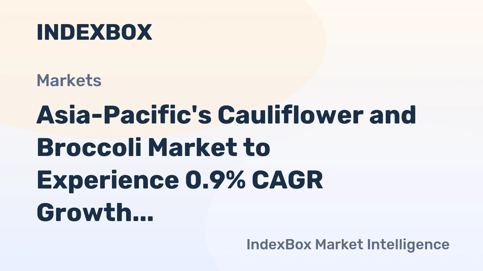 Asia-Pacific's Cauliflower and Broccoli Market to Experience 0.9% CAGR Growth, Reaching 23M Tons by 2035