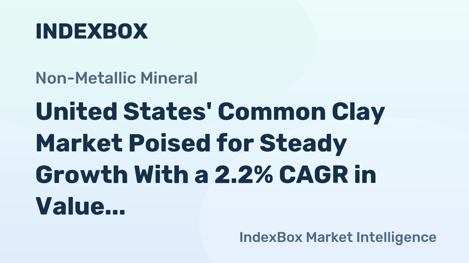 United States' Common Clay Market Poised for Steady Growth With a 2.2% CAGR in Value Through 2035