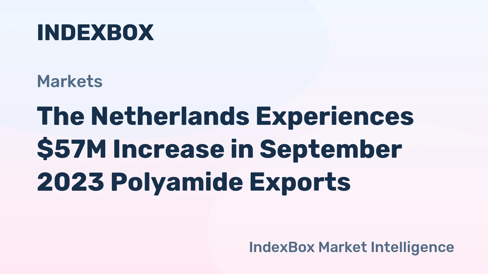 The Netherlands Experiences $57M Increase in September 2023 Polyamide Exports