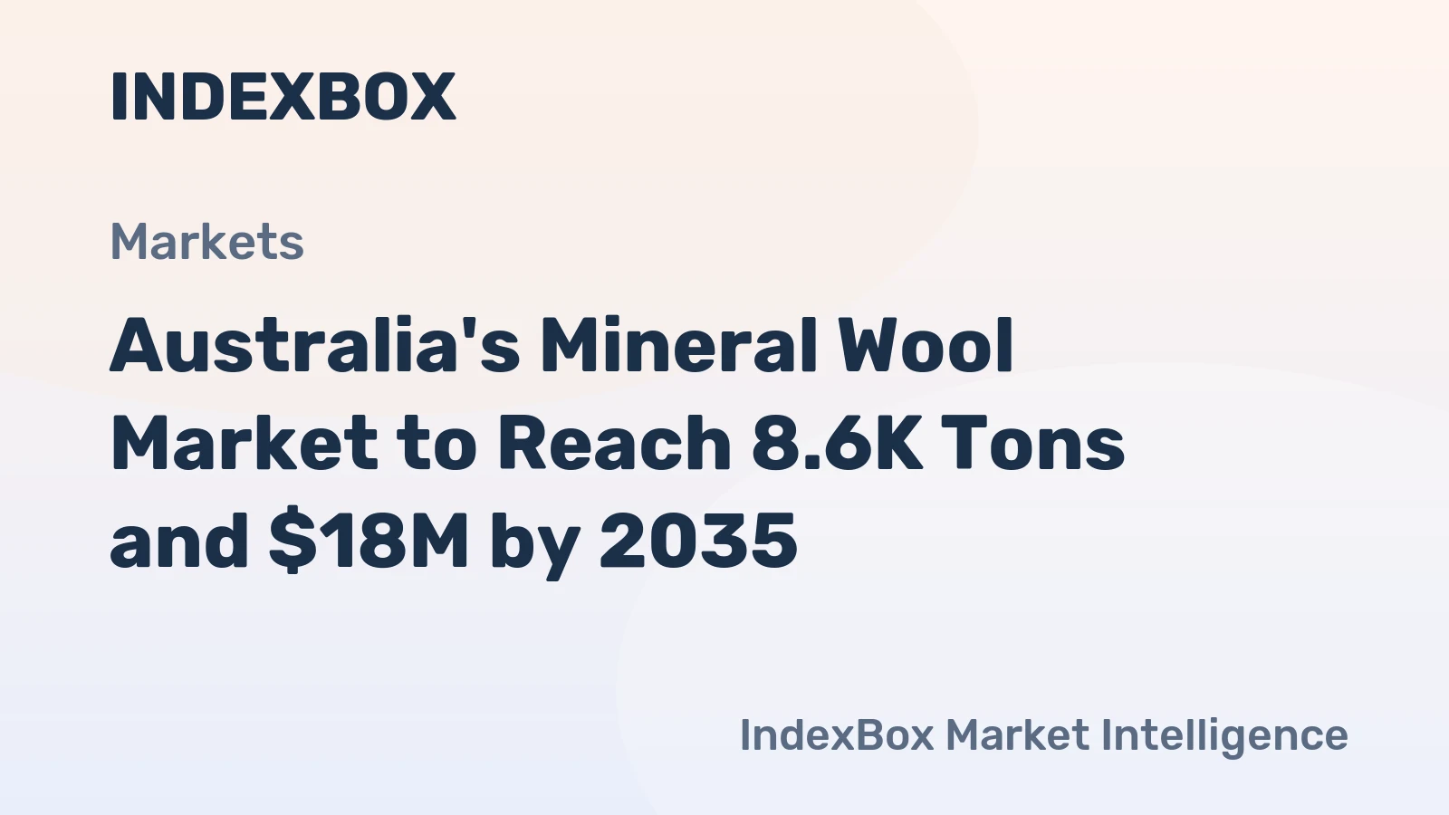 Australia's Mineral Wool Market to Reach 8.6K Tons and $18M by 2035
