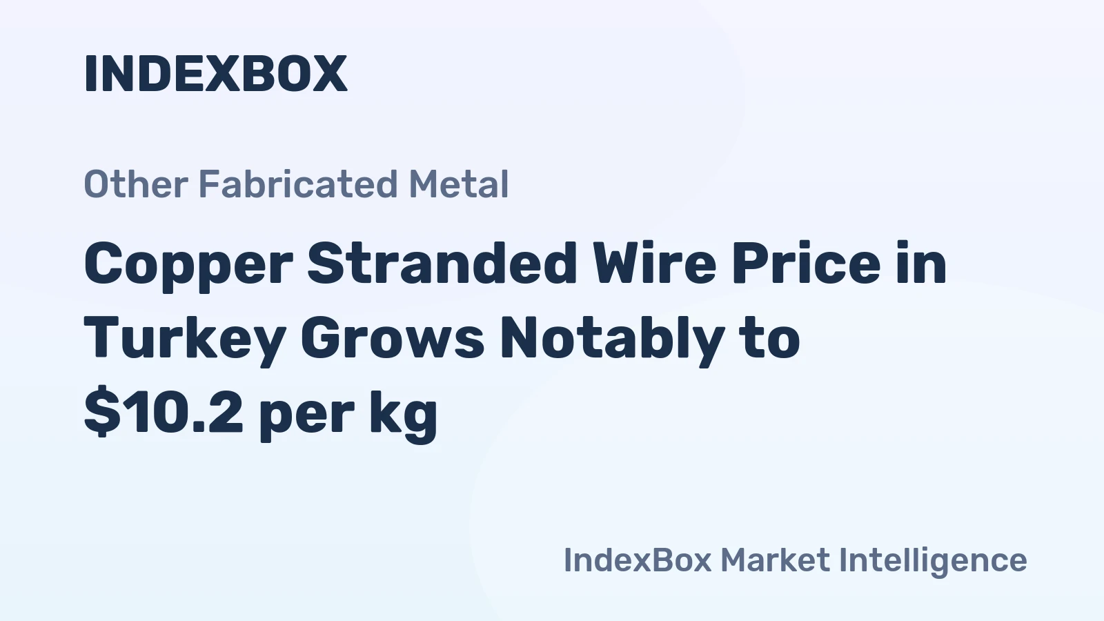 Copper Stranded Wire Price in Turkey Grows Notably to $10.2 per kg