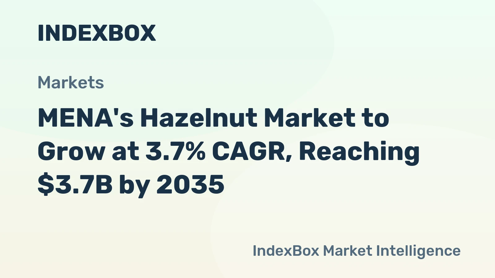 MENA's Hazelnut Market to Grow at 3.7% CAGR, Reaching $3.7B by 2035