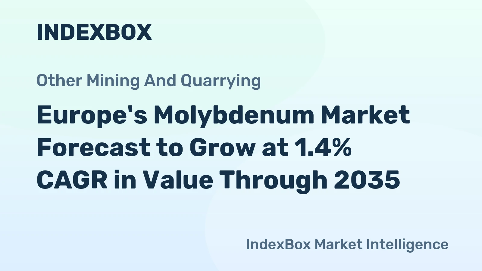Europe's Molybdenum Market Forecast to Grow at 1.4% CAGR in Value Through 2035