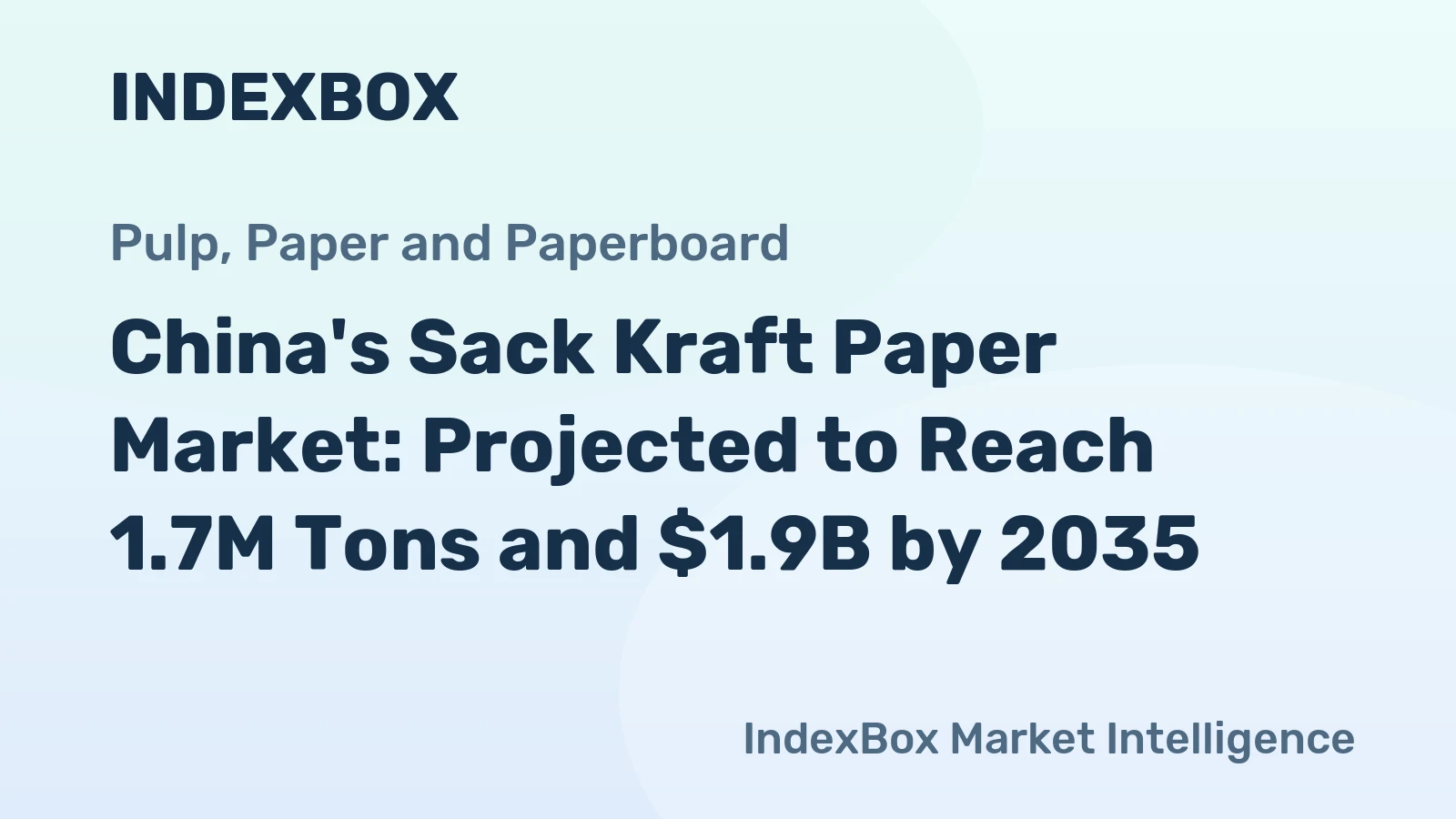 China's Sack Kraft Paper Market: Projected to Reach 1.7M Tons and $1.9B by 2035