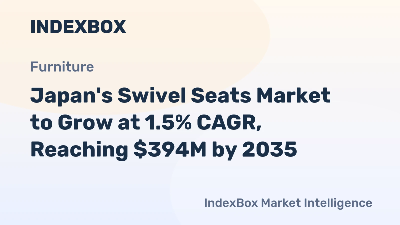 Japan's Swivel Seats Market to Grow at 1.5% CAGR, Reaching $394M by 2035