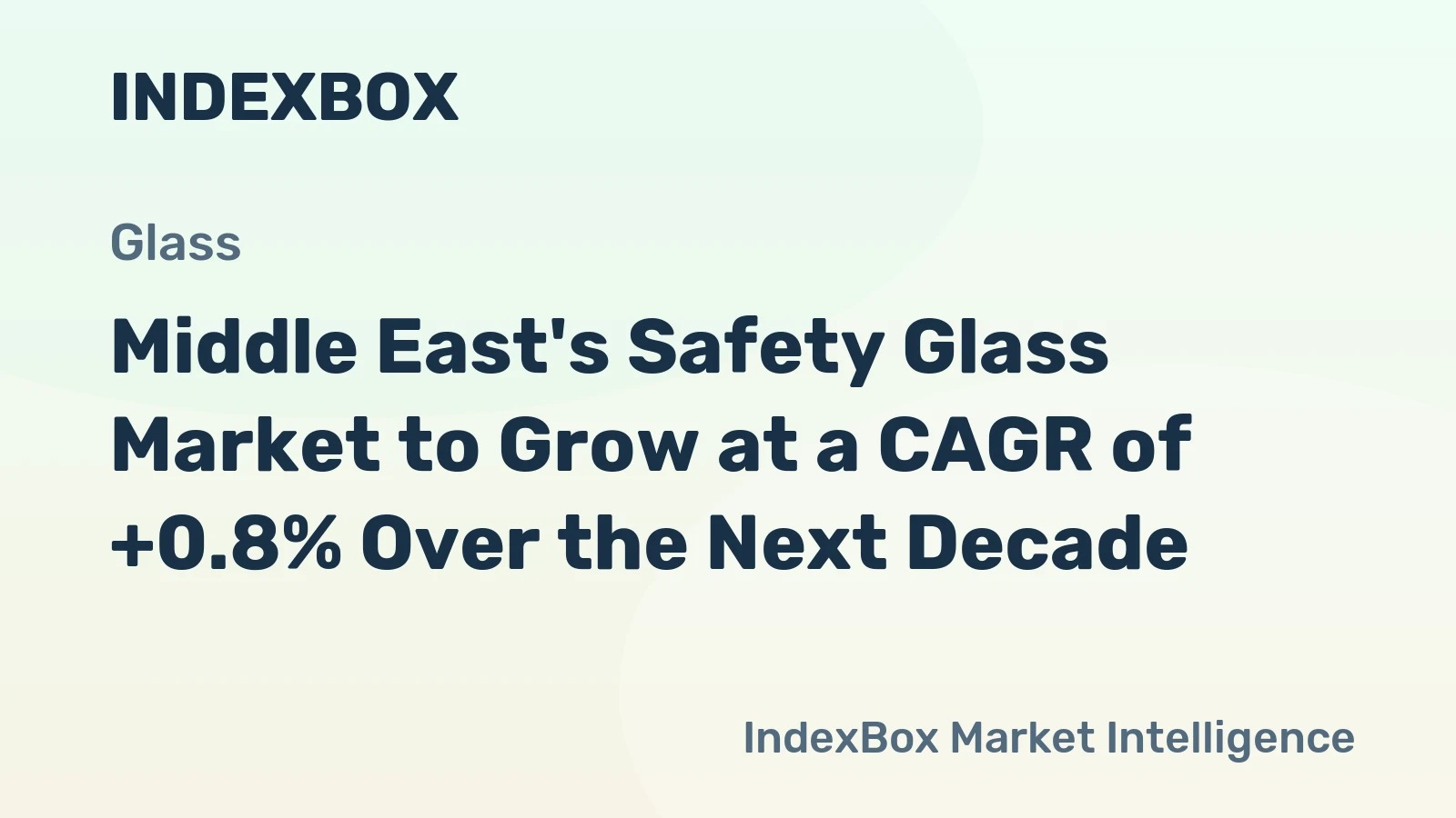 Middle East's Safety Glass Market to Grow at a CAGR of +0.8% Over the Next Decade