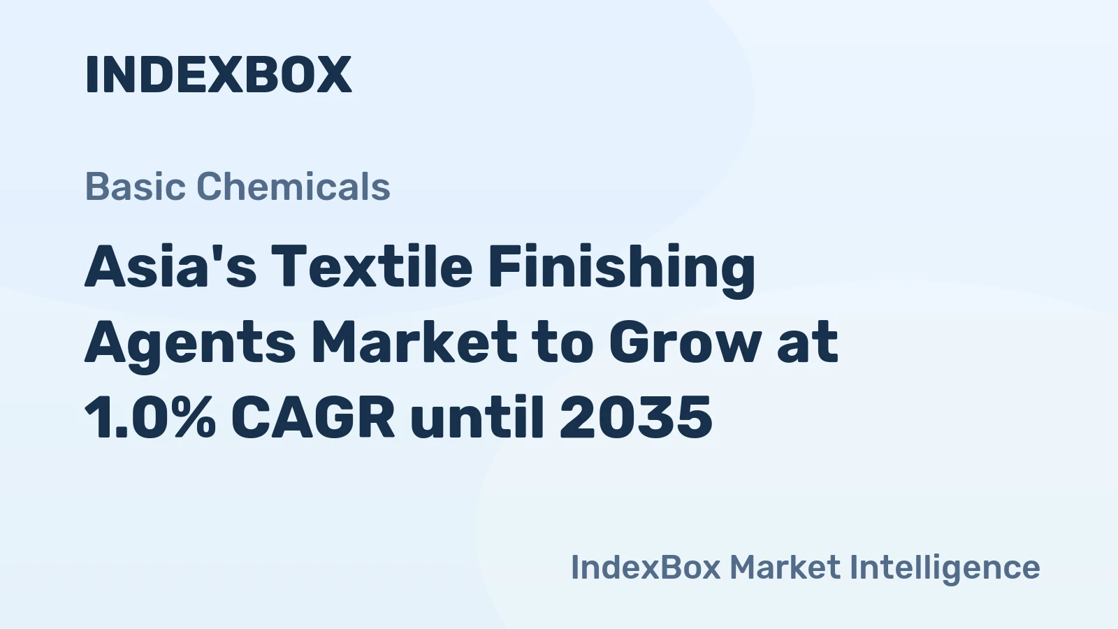 Asia's Textile Finishing Agents Market to Grow at 1.0% CAGR until 2035
