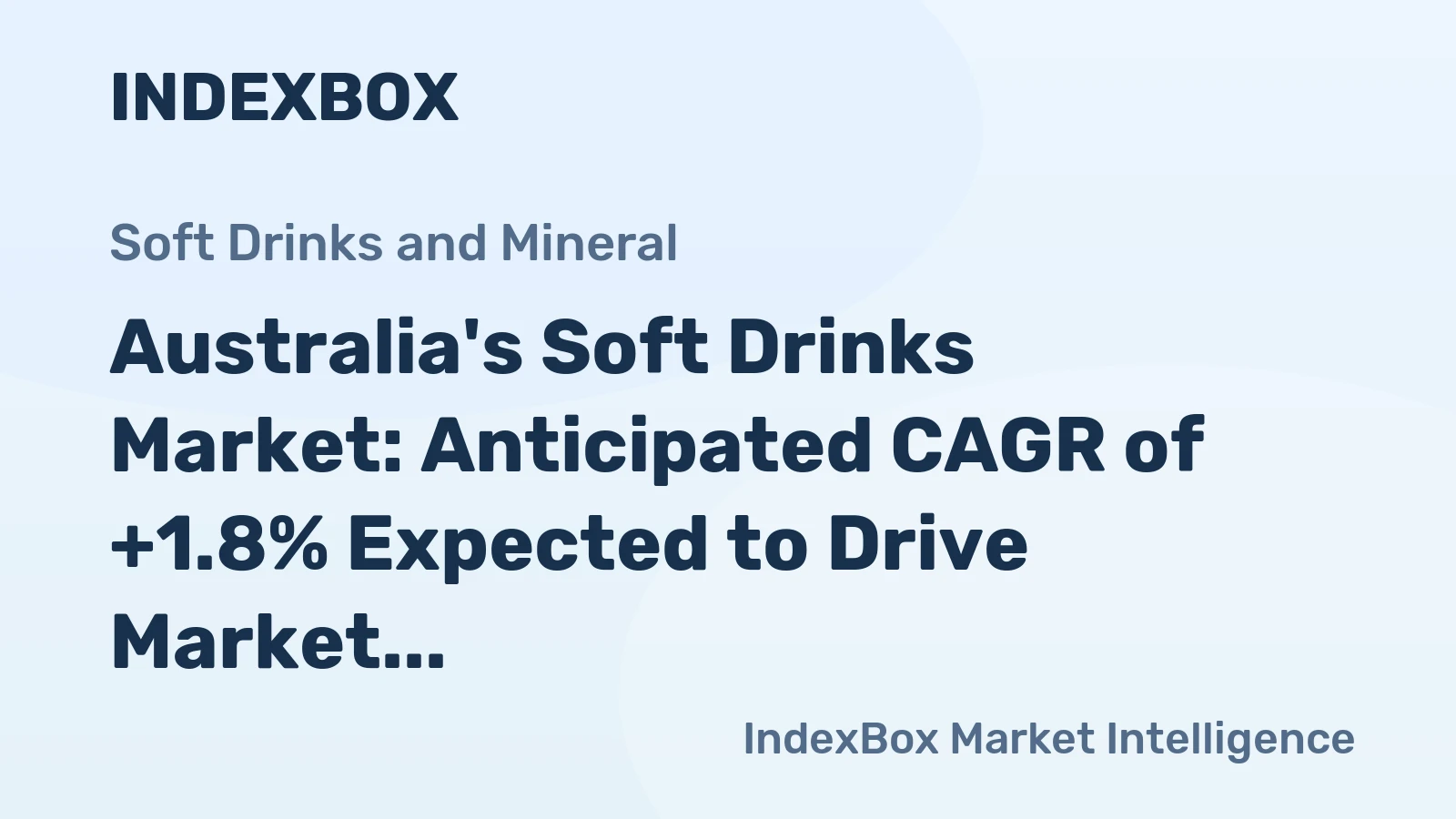 Australia's Soft Drinks Market: Anticipated CAGR of +1.8% Expected to Drive Market Volume to 7.3B Litres by 2035