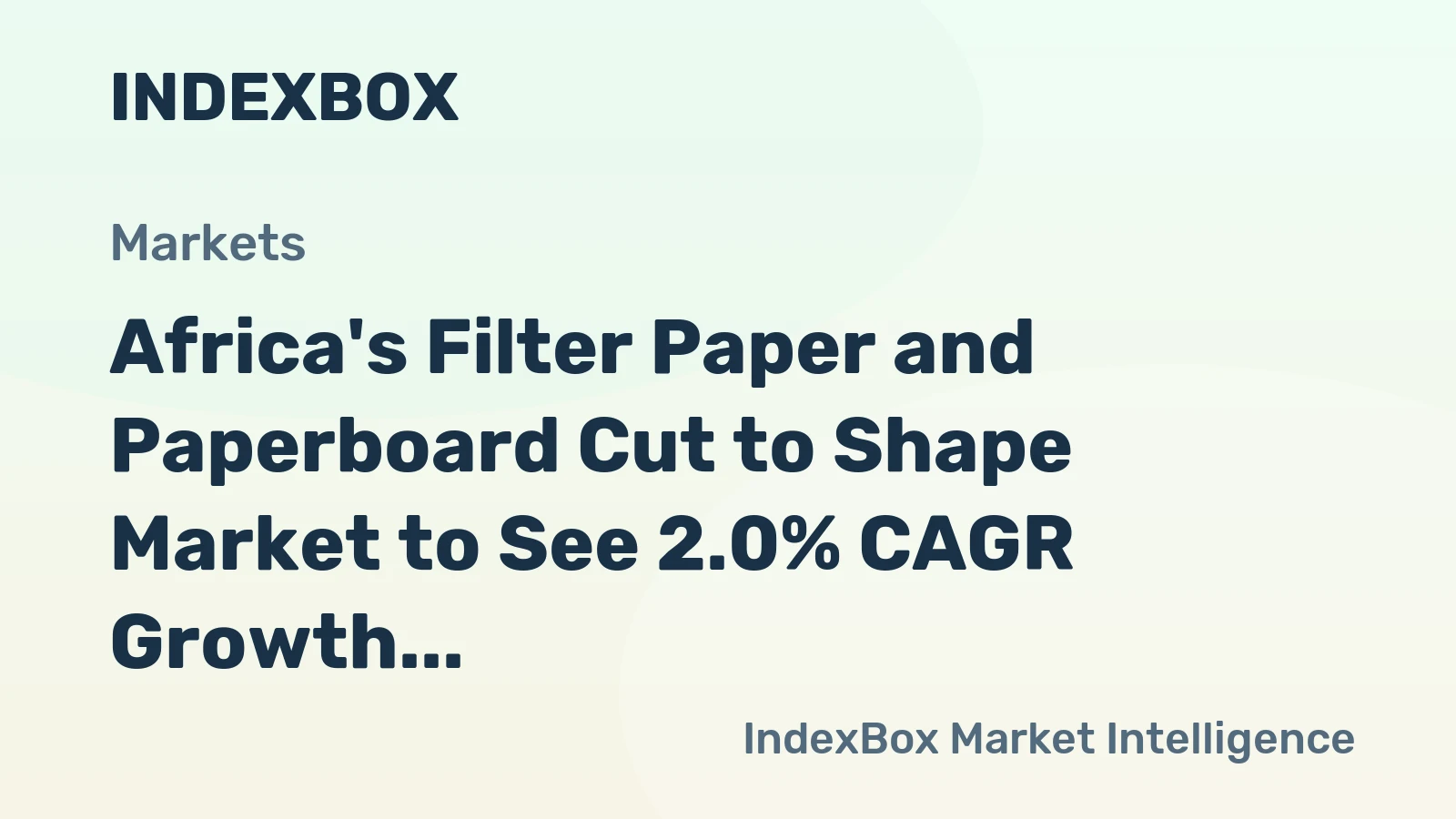 Africa's Filter Paper and Paperboard Cut to Shape Market to See 2.0% CAGR Growth from 2024 to 2035