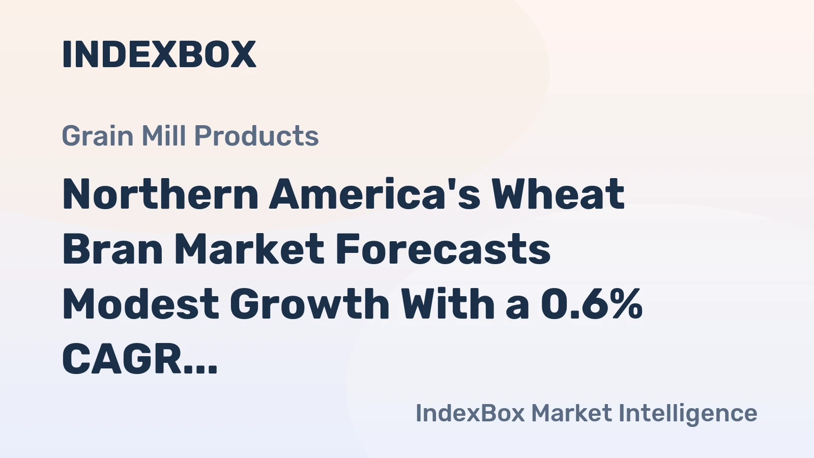Northern America's Wheat Bran Market Forecasts Modest Growth With a 0.6% CAGR in Value